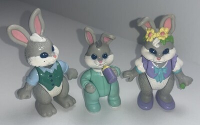 1996 Fisher Price Hideaway Hollow Bunnies Treehouse Family Figures Lot ...