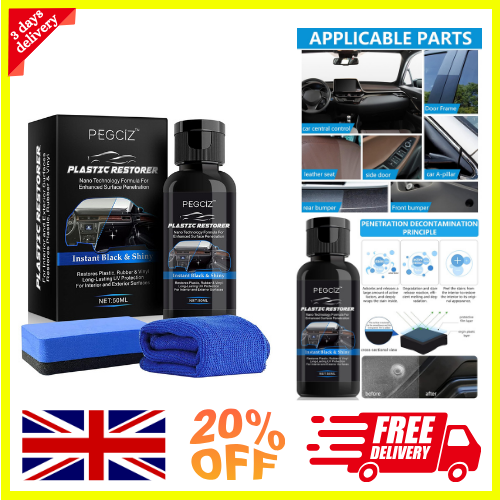 Car Plastic Restorer Interior Scratch Remover Plastics Polish Plastic ...