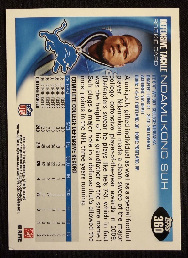 Topps Suh Rc No Helmet Varation Detroit Lions SSP (READ DESCRIPTION) | eBay