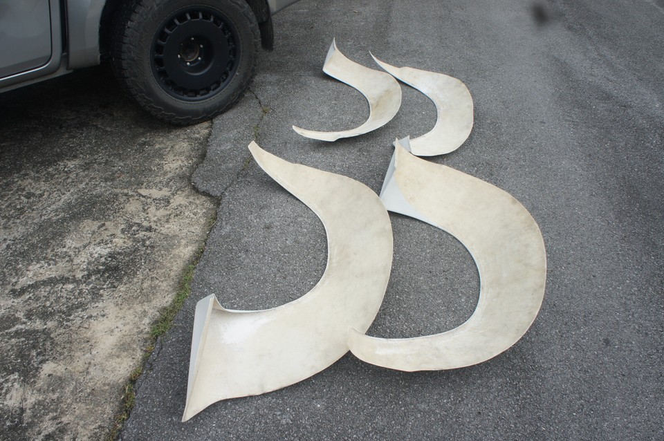 For JDM Mazda savanna RX3 rx-3 808 fender flares arch flare widebody ...