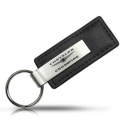 Chrysler Crossfire Black Leather Key Chain Keychain, Official Licensed ...