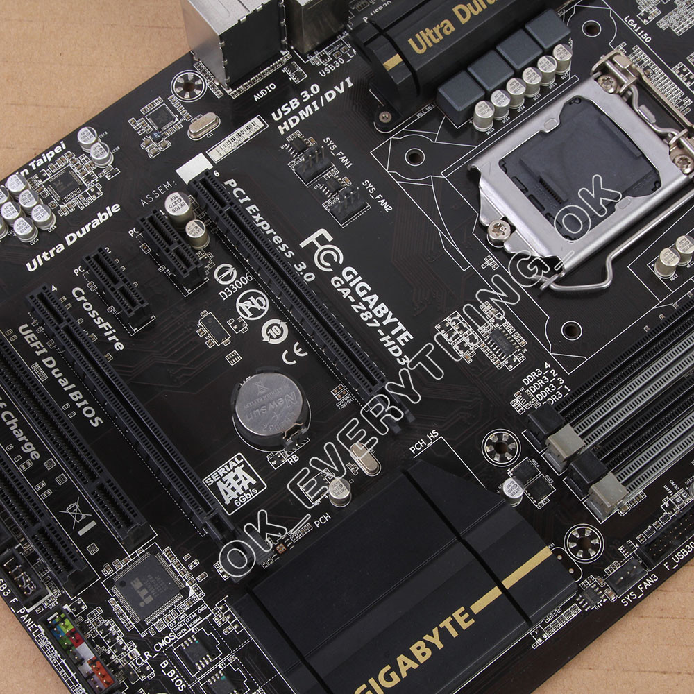Gigabyte GA-Z87-HD3 Motherboard For Intel Z87 DDR3 USB3.0 32GB LGA1150 ...