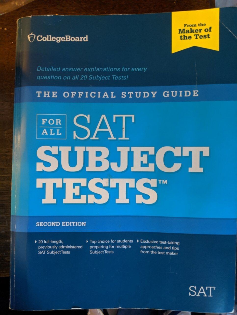 The Official Study Guide for ALL SAT Subject Tests, 2nd Edition - GOOD ...