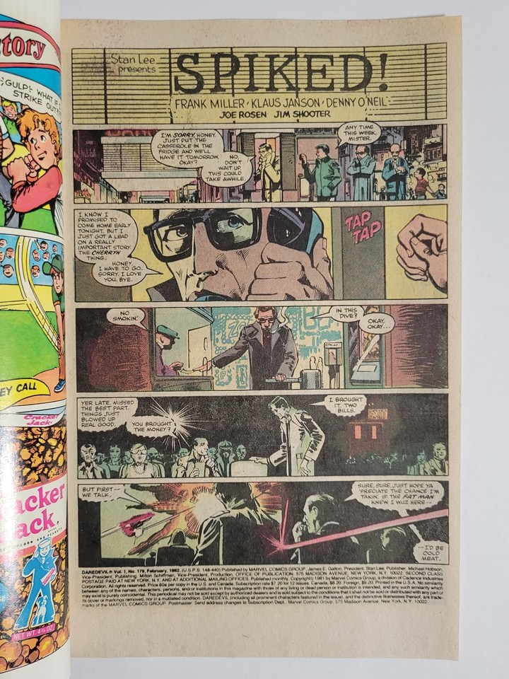 Daredevil #179 Marvel 1982 VF+ 8.5 Cover art by Frank Miller featuring ...