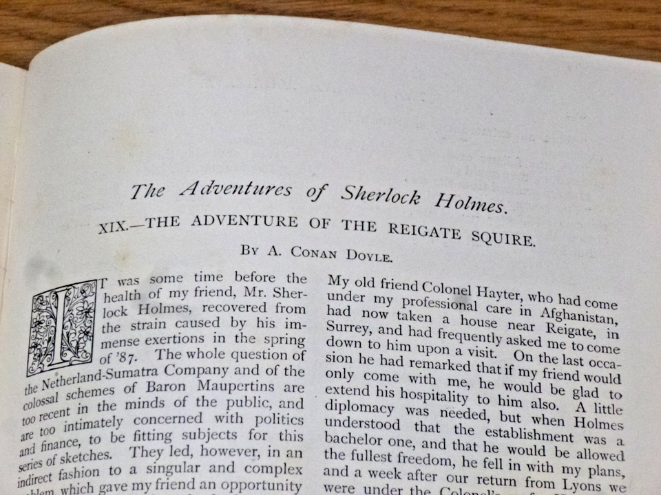 Strand Magazine Vol 5 1st Edition printing. 6 Sherlock Holmes Adventure ...