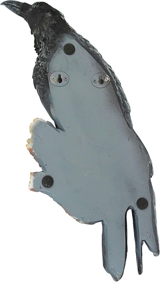 Realistic Raven Perch Sculpture Large Bird Crow Statue Life-Like Bird ...