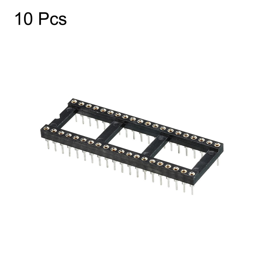 DIP IC Chip Socket Adapter Round Pin 40P 2.54mm Pitch IC Socket, 10 ...