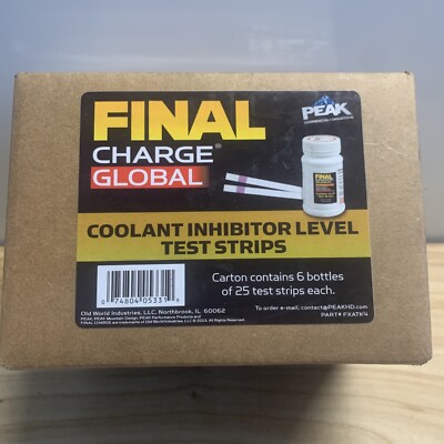 Peak Final Charge Global coolant inhibitor level test 25 strips 6 ...
