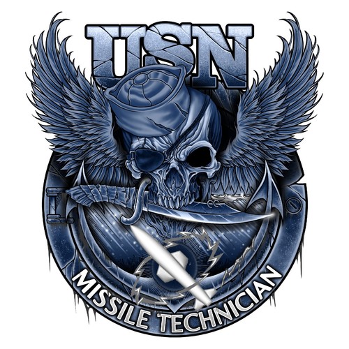 Missile Technician Rate Decal - USN Rate Decal - 4" US Navy Military ...