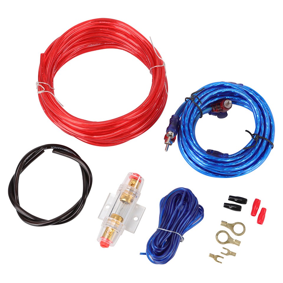 1500W Car Audio Cable Kit Amp Amplifier Install RCA Subwoofer Sub ...