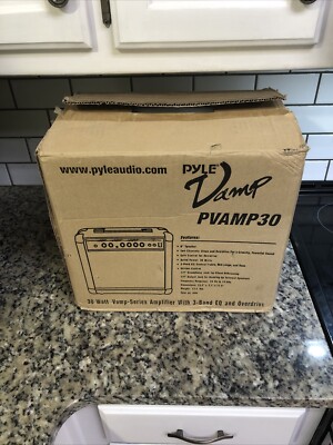 Pyle 30W Vamp-Series Electric Guitar Amplifier w/3-Band EQ & Overdrive ...