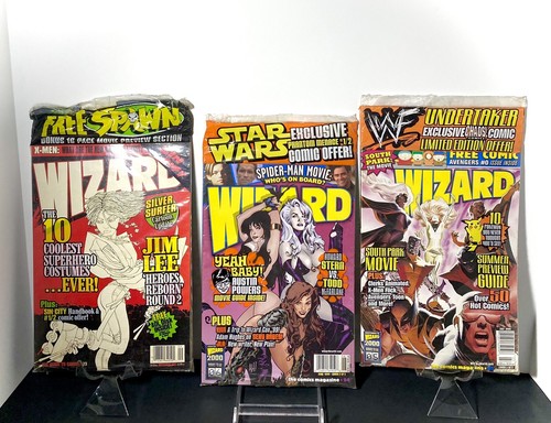 Vintage 1990’s Wizard Comic Guide Magazine Lot of 3 Comic Packs W ...