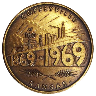 1969 Kansas Medal - Coffeyville Centennial - KS Token, Montgomery Co | eBay