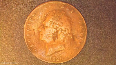 England 1826 Half Penny George IV Nice condition for a nearly 200 yr ...