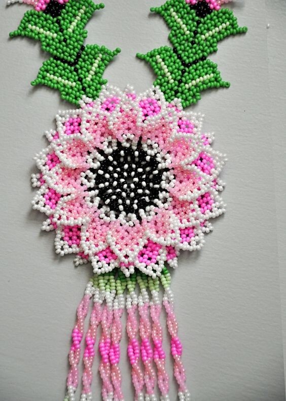 Boho Beaded Handmade Seed Bead American Ukrainian traditional Necklace ...