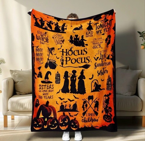 Hocus Pocus Magic: Cozy Large Throw Blanket For Halloween Lovers. | eBay