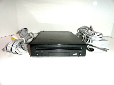 Nintendo Wii Console Black (RVL-101) w/Cords No Sensor Bar | eBay
