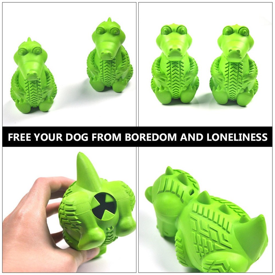 Dog Chew Toy Bite Resistant Rubber Puppy Treat Toy for Teeth Cleaning ...