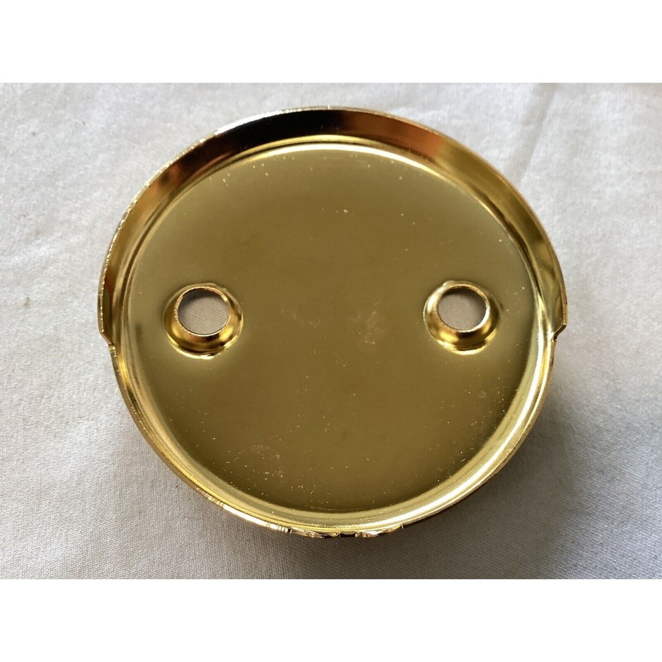 Signature Hardware 480526 3-1/8" Overflow Cover Plate - Brushed Gold | eBay