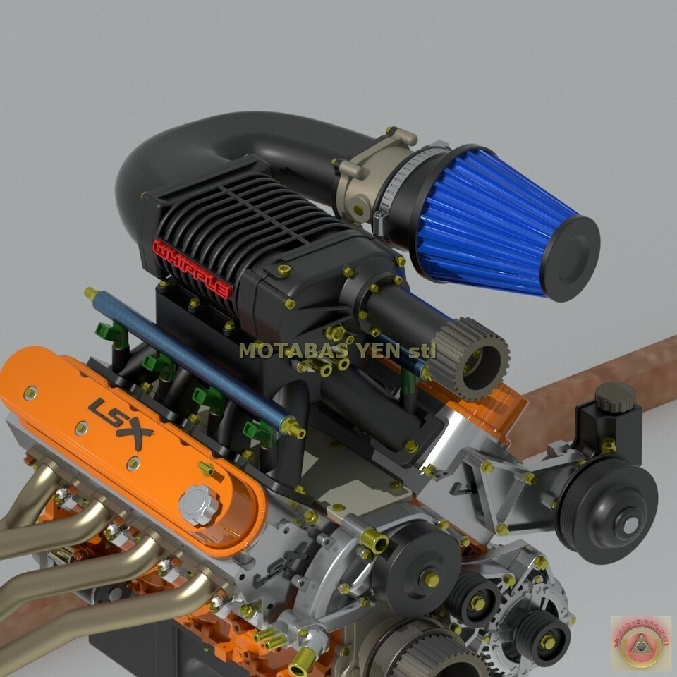 1:25-1:24 Scale Resin Chevy LSX 454/376 Supercharged Engine Kit | eBay