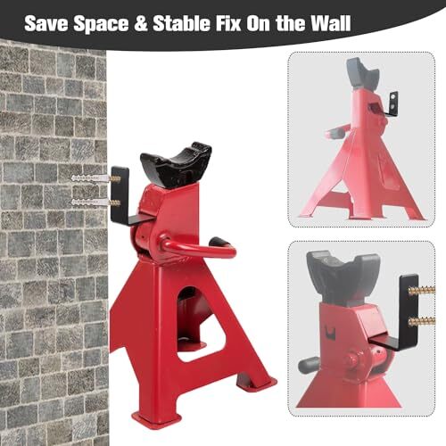 4 Pack Wall Mount Jack Stand Organizer Garage Storage Utility Hooks ...