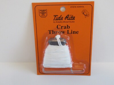 CRAB THROW LINE FISHING HAND LINE WEIGHTED 25 FT SECURE BAIT PIN ...