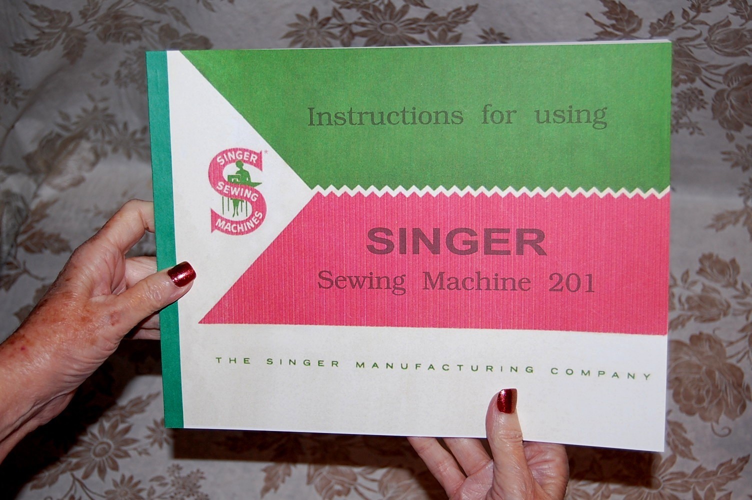 Rare Large Deluxe-Edition Instructions Manual for Singer 201 Sewing ...