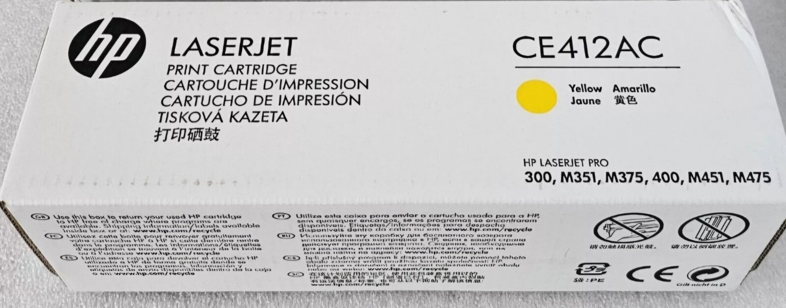 HP CE412AC 305A LaserJet Yellow Toner Cartridge Sealed Genuine - Sealed ...