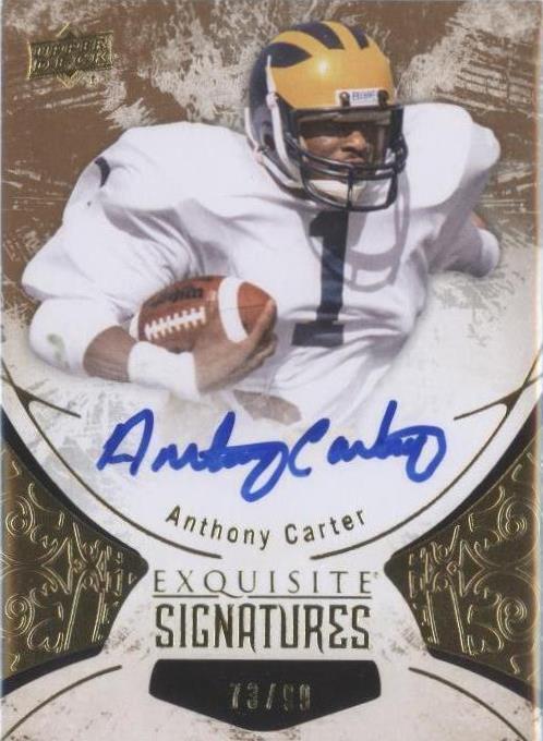 2014 Upper Deck Exquisite Collection - Signatures Anthony Carter #ES-AC ...