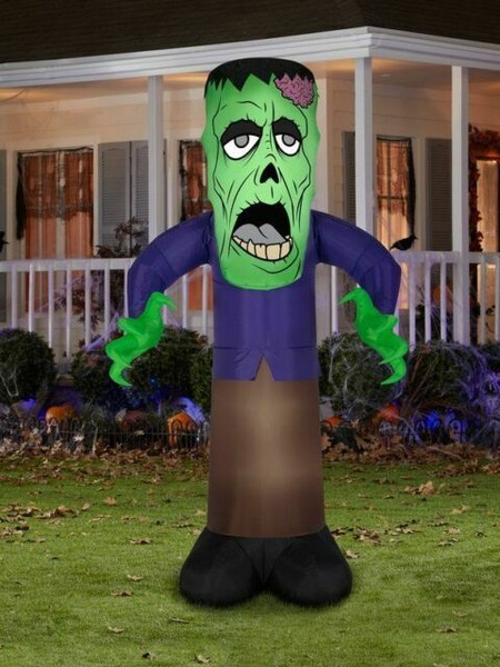 8 FT Animated Reaching Halloween Frankenstein Monster Airblown ...