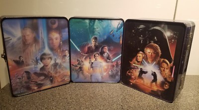 Lot of 3 Prequel Star Wars Movie Collectors Tins 3 Full screen DVDs 1 ...