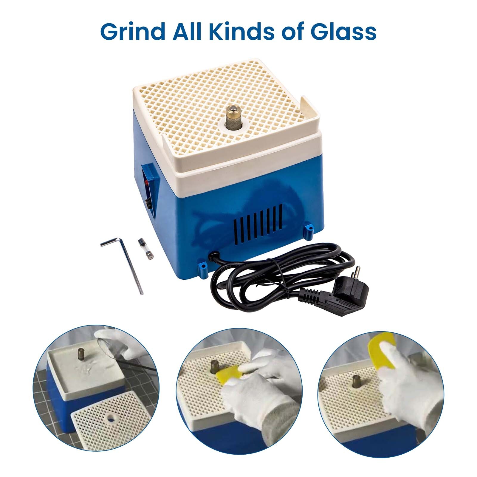 Automatic Water Stained Glass Grinder DIY Desktop Grinding Machine 220V ...