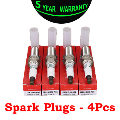 4Pcs Iridium Spark Plugs For Honda Denso 12290-R40-A01/A02 SXU22HCR11S ...