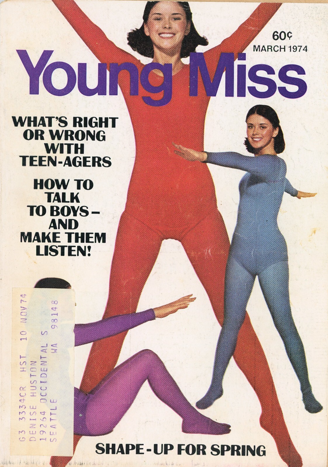 Young Miss Magazine 1974 March Get in Shape Issue Talk to Boys D-19 | eBay