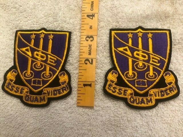Set of 2 Delta Phi Epsilon 3.5" Embroidered Crest Patches Hard To Find ...