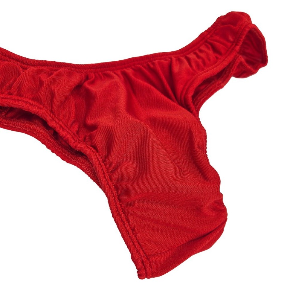 Red Satin Thong Gaff Panty - Crossdresser Transgender Panties Smooth ...