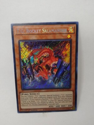 YU-GI-OH! T.G. Rocket Salamander. AGOV-EN003. 1st Edition Secret Rare ...