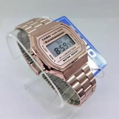 Genuine CASIO Retro Classic Unisex Digital Steel Rose Gold Watch- A168WG-9EF | eBay UK
