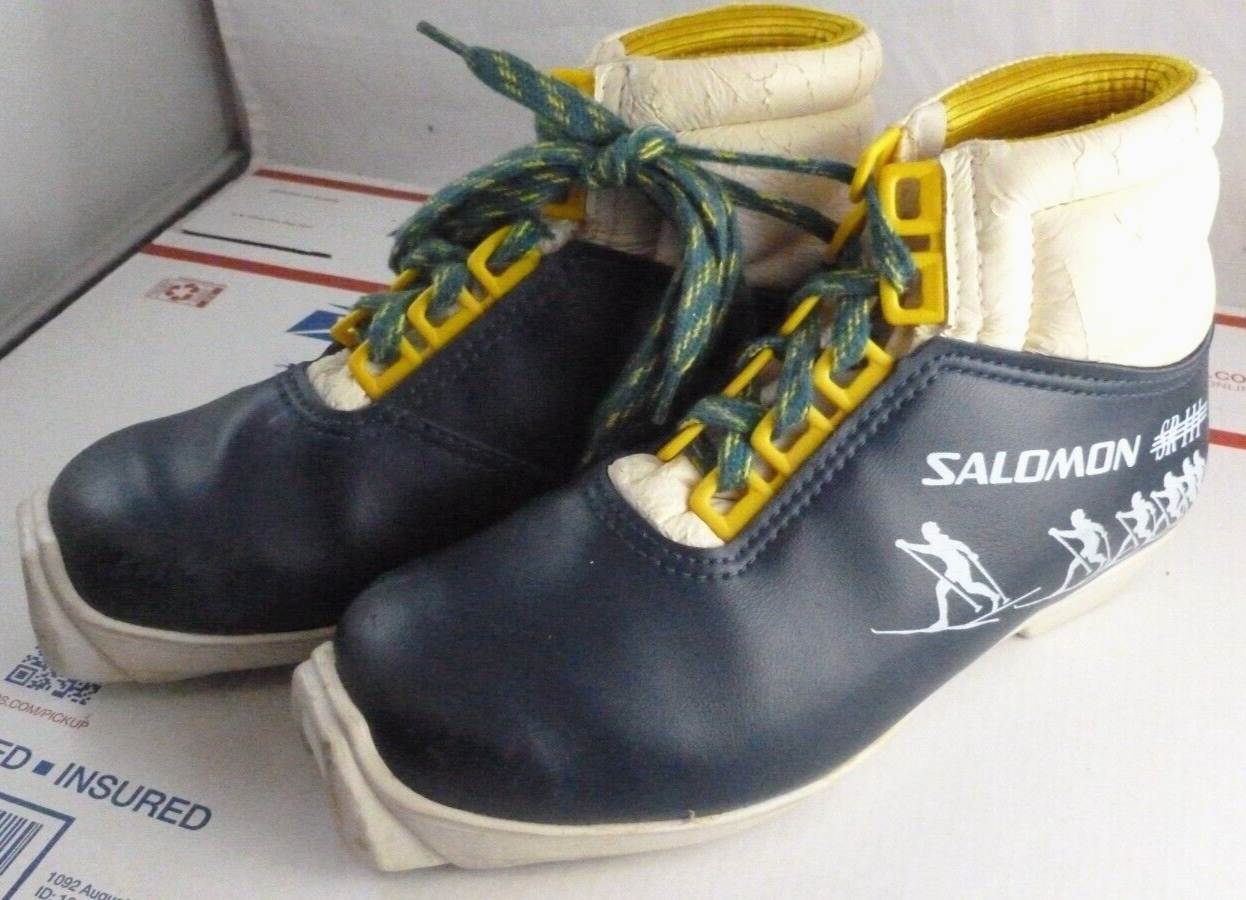Vintage Salomon SR 111 SNS Profil Cross Country Skiing Ski Boots Size ...