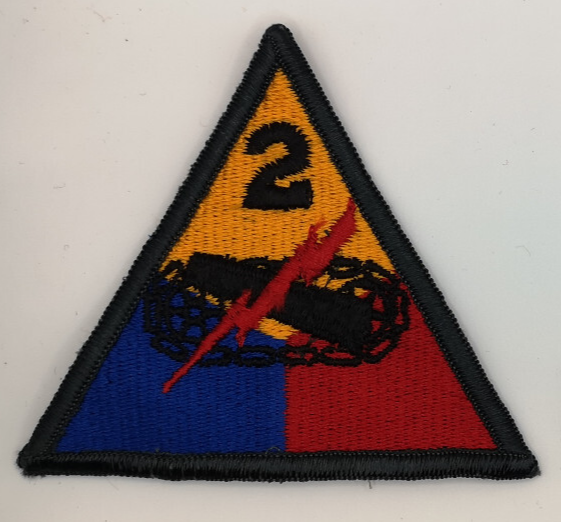 Vintage US Military Issue Armoured Division Patch Spearhead Red Blue ...