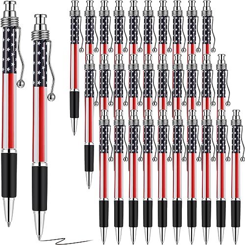 32 Pcs American Flag Ballpoint Pen USA Patriotic Themed Pens 1.0mm ...
