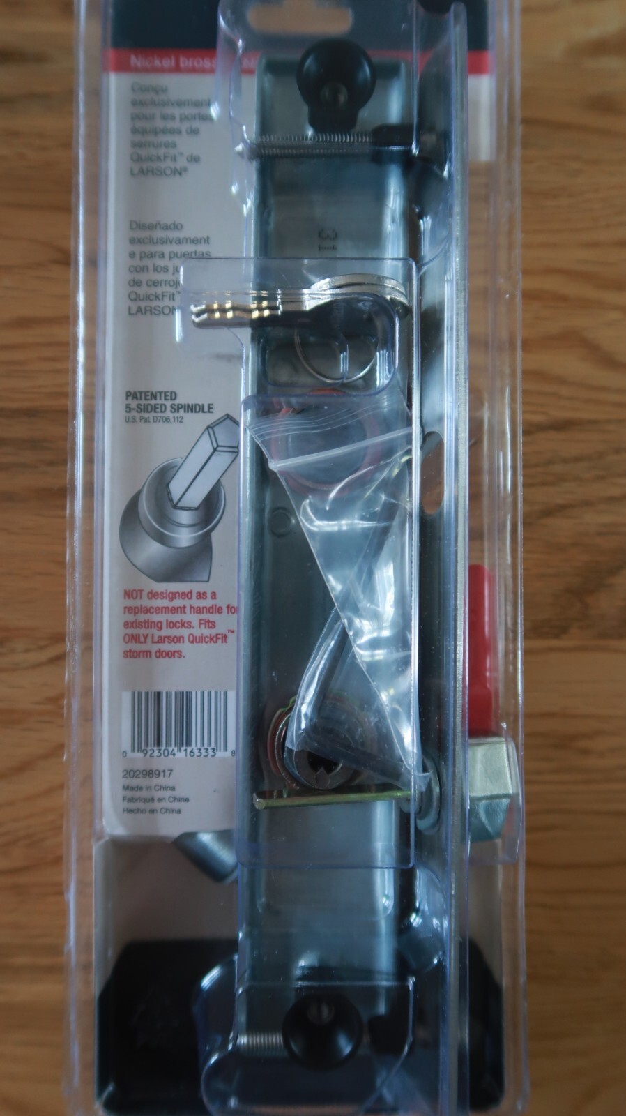 Larson QuickFit Easy Install Brushed Nickel Handleset for Storm Doors ...