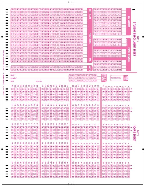 Scantron F-1712-PAR-L Compatible Testing Form (500 Sheet Pkg) | eBay