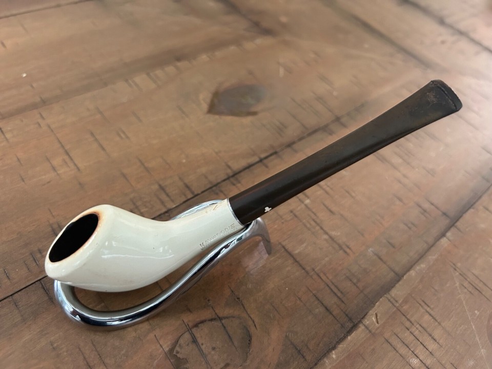 1950'S KAYWOODIE #66 WHITE BRIAR ESTATE VEST PIPE STREAMLINER W/4-HOLE ...