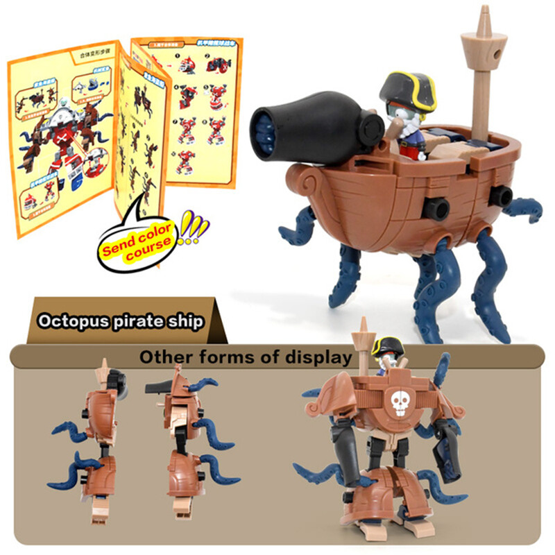Plants Vs Zombies 3 in 1 Transformer Zombot Shark Sub Mecha-football ...
