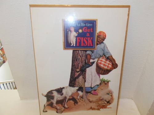 Fisk Time to Retire w/Woman and Goat; Advertisement Print 10" x 13" | eBay