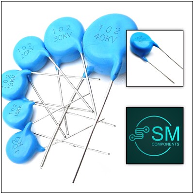 1-5PCS High Voltage Blue Ceramic Disc Capacitors 15KV-50KV 15pF-3.3nF ...