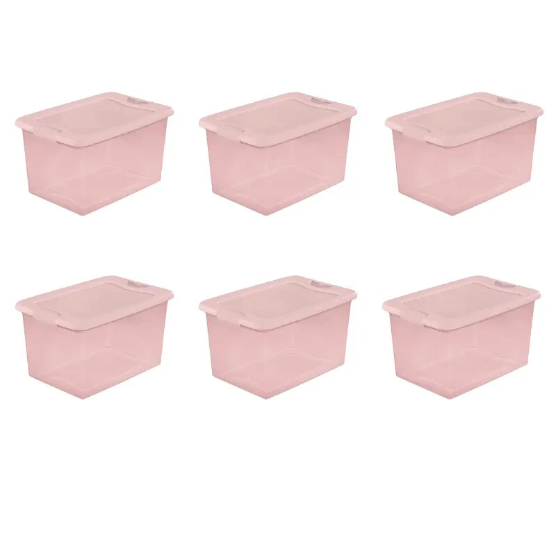 Pink Stackable Storage Bins