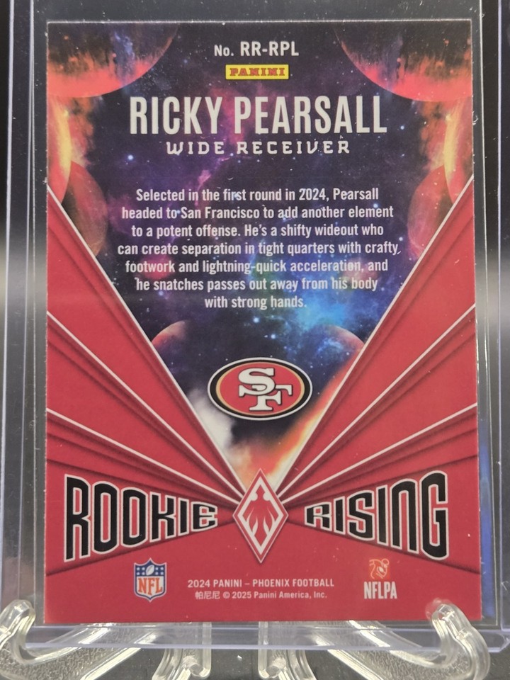 Ricky Pearsall Wave Rookie Rising San Francisco 49ers Football Card | eBay
