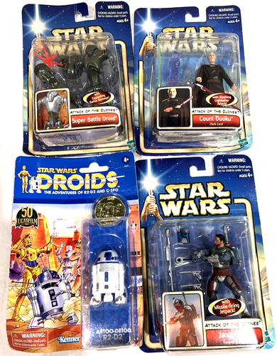 Star Wars Super Battle Droid, Count Dooku, Jango Fett, And R2-D2 ...